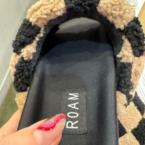 ROAM | Shoes | Roam Fuzzy Checker Slider | Poshmark